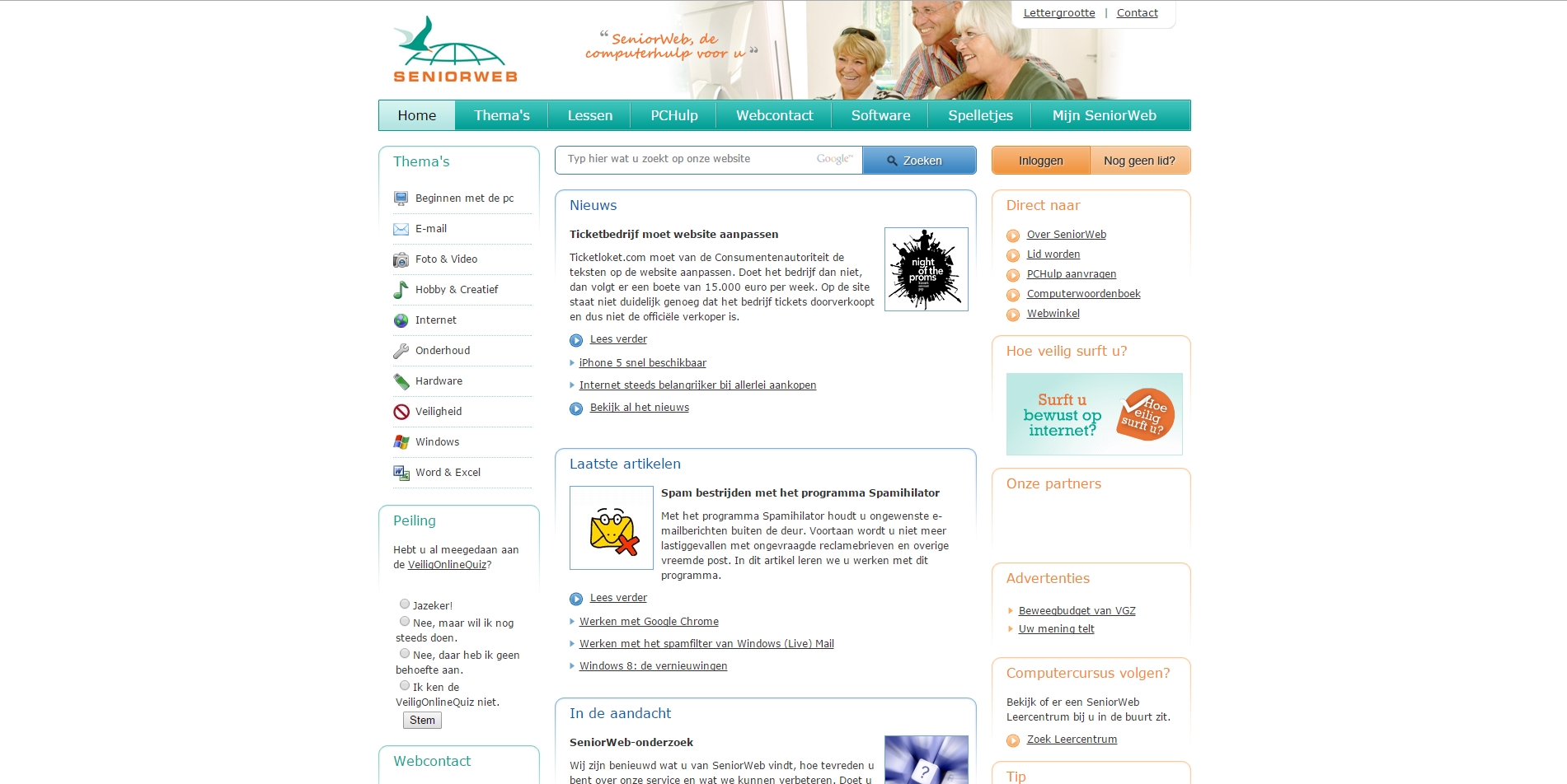 Over SeniorWeb > De geschiedenis van SeniorWeb | SeniorWeb
