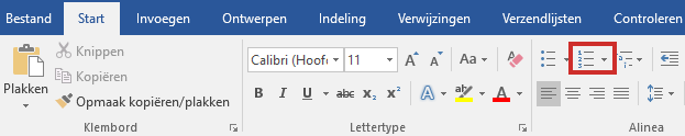 Opsommingstekens in Word | SeniorWeb