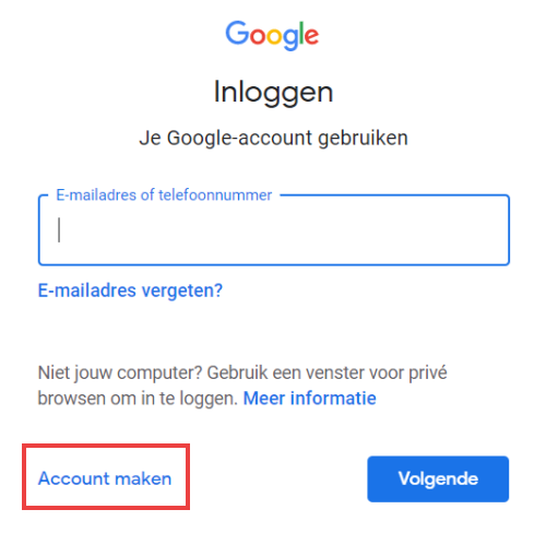 create google account - Techzle