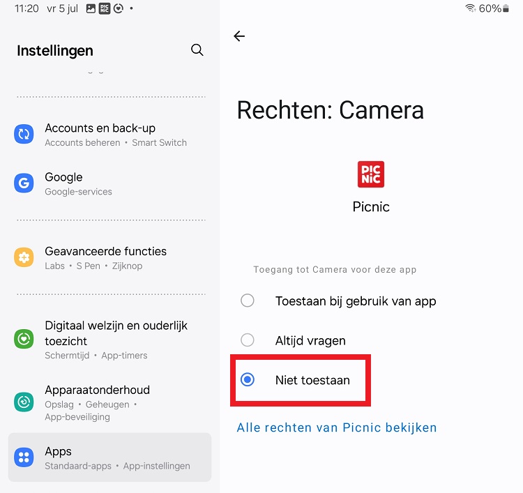 Machtigingen geven aan apps | SeniorWeb
